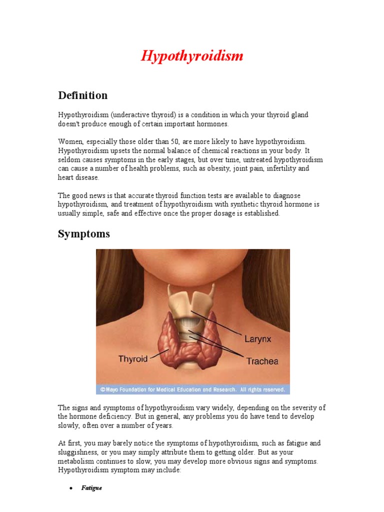 Hypothyroidism | PDF | Hypothyroidism | Thyroid