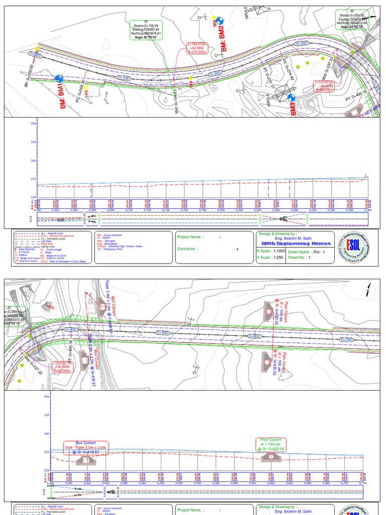 PI Station:0+354.50 Easting:529429.25 Northing:3834072.49 PI Station:0 ...
