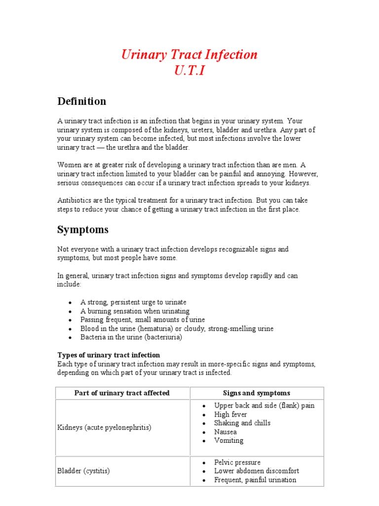 Urinary Tract Infection | PDF | Urinary Tract Infection | Urinary ...