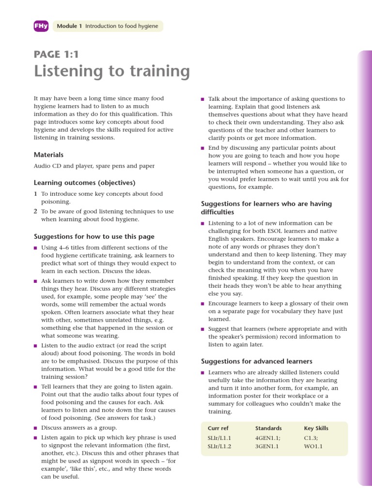 Food Hygiene Training Module 1 Overview | PDF | Foodborne Illness ...