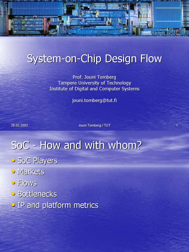 SoC Design Flow | PDF | System On A Chip | Computer Engineering