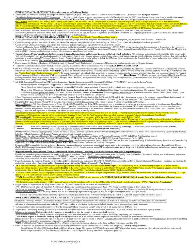 GPE Final Exam Cheat Sheet - v3 | PDF | Intellectual Property ...