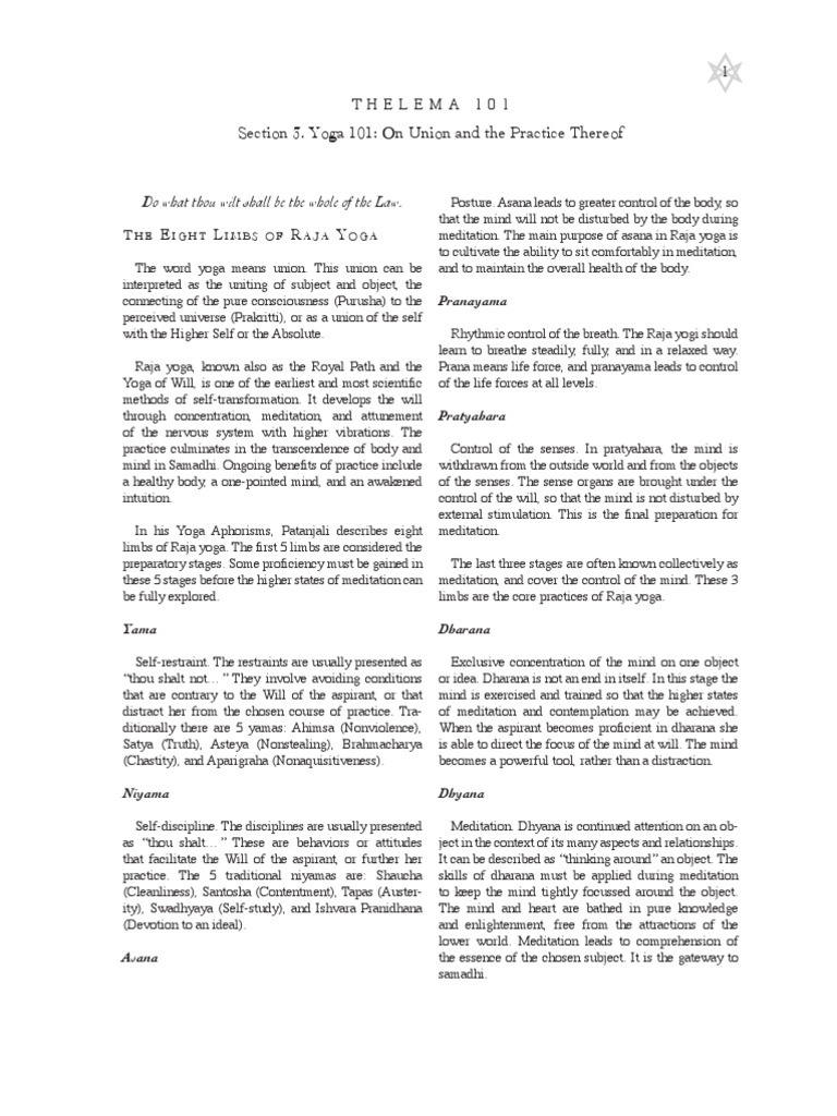 Thelema 101 Yoga | PDF