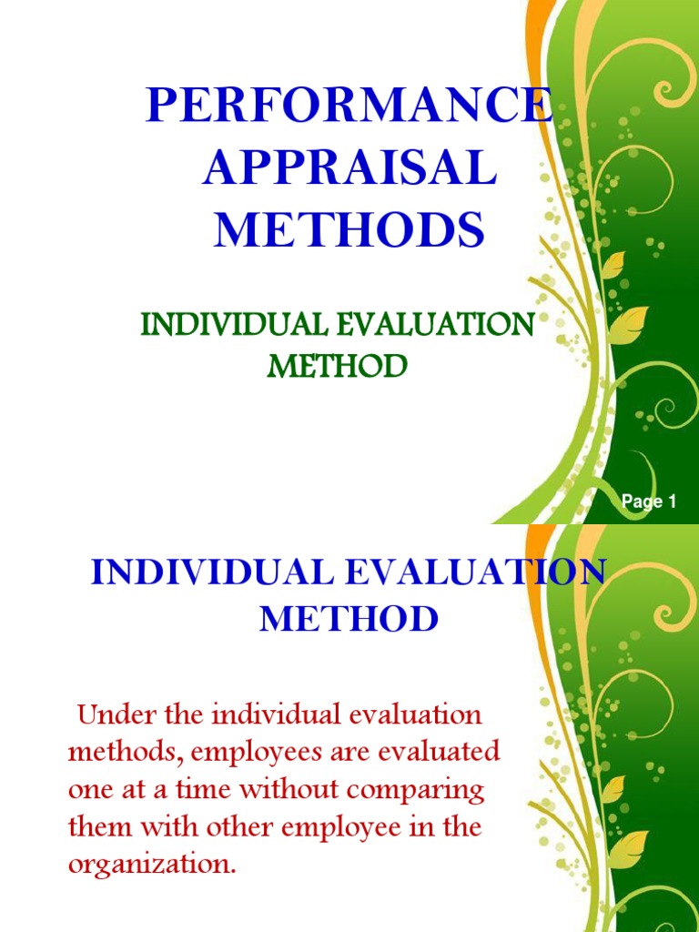 Performance Appraisal Methods | PDF