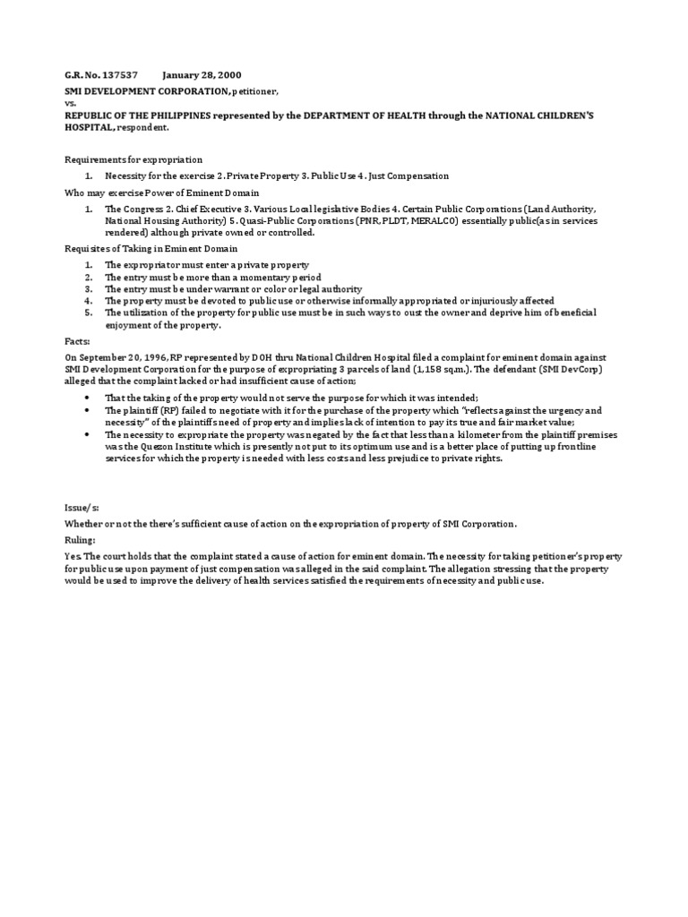 SMI Development Corporation V Republic of The Philippines | PDF ...