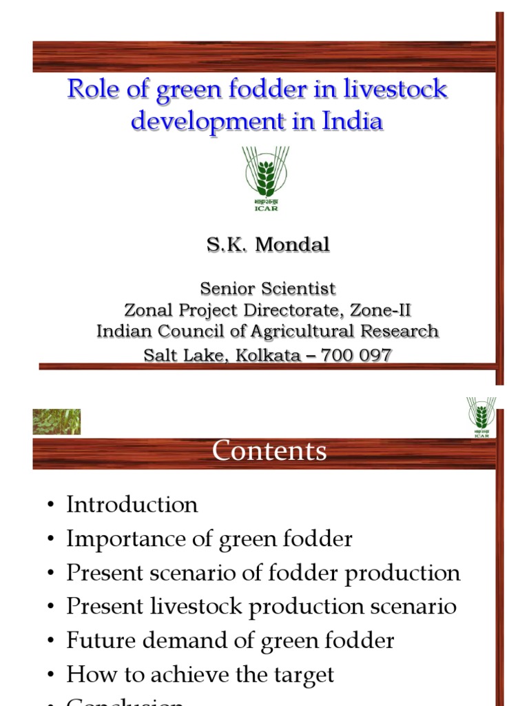 Fodder & Livestock | PDF | Livestock | Natural Resource Management