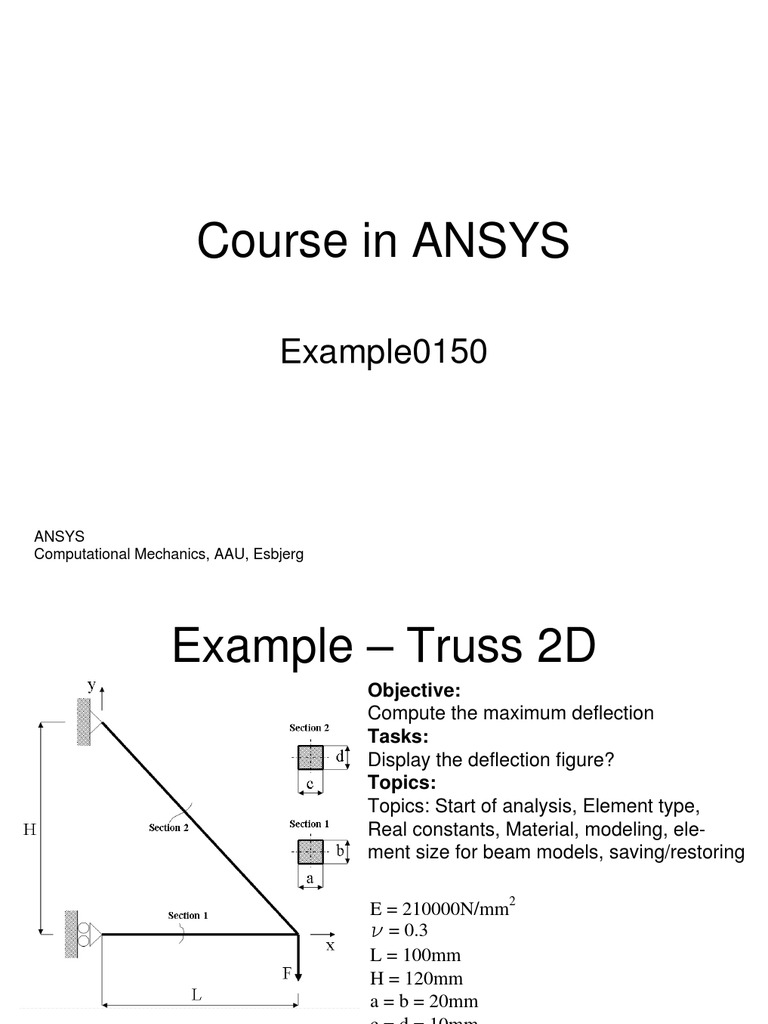 ANSYS Truss 2D Analysis Guide | PDF | Cartesian Coordinate System ...
