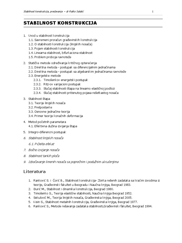 Stabilnost | PDF