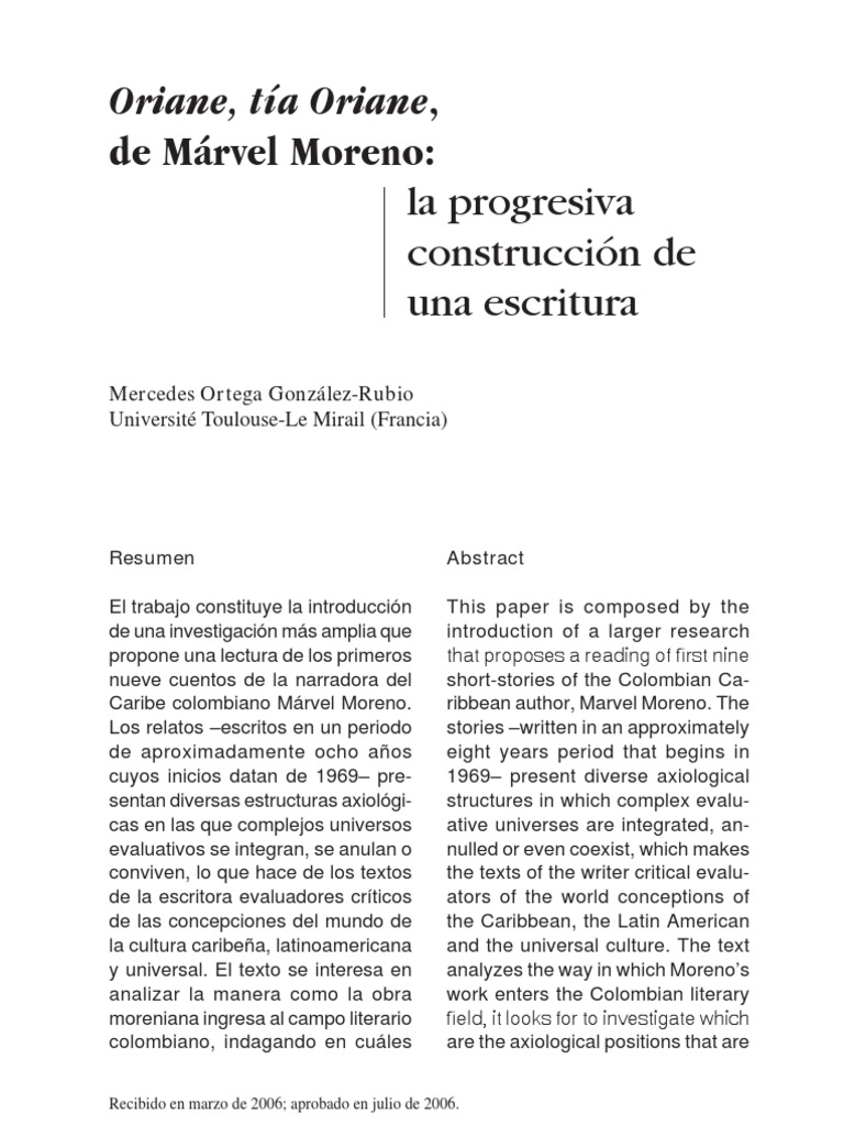La Construcción Progresiva de La Escritura, Marvel Moreno | PDF | Science | Ciencia (general)