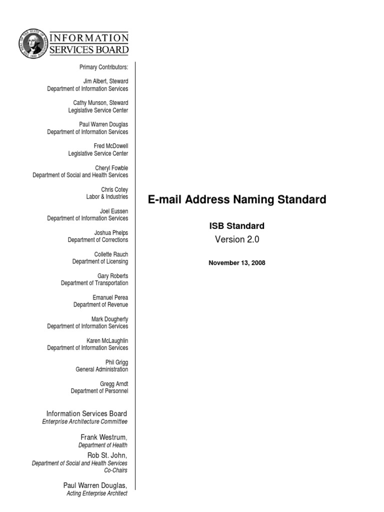 Email Address Naming Convention | PDF | Email | Email Address