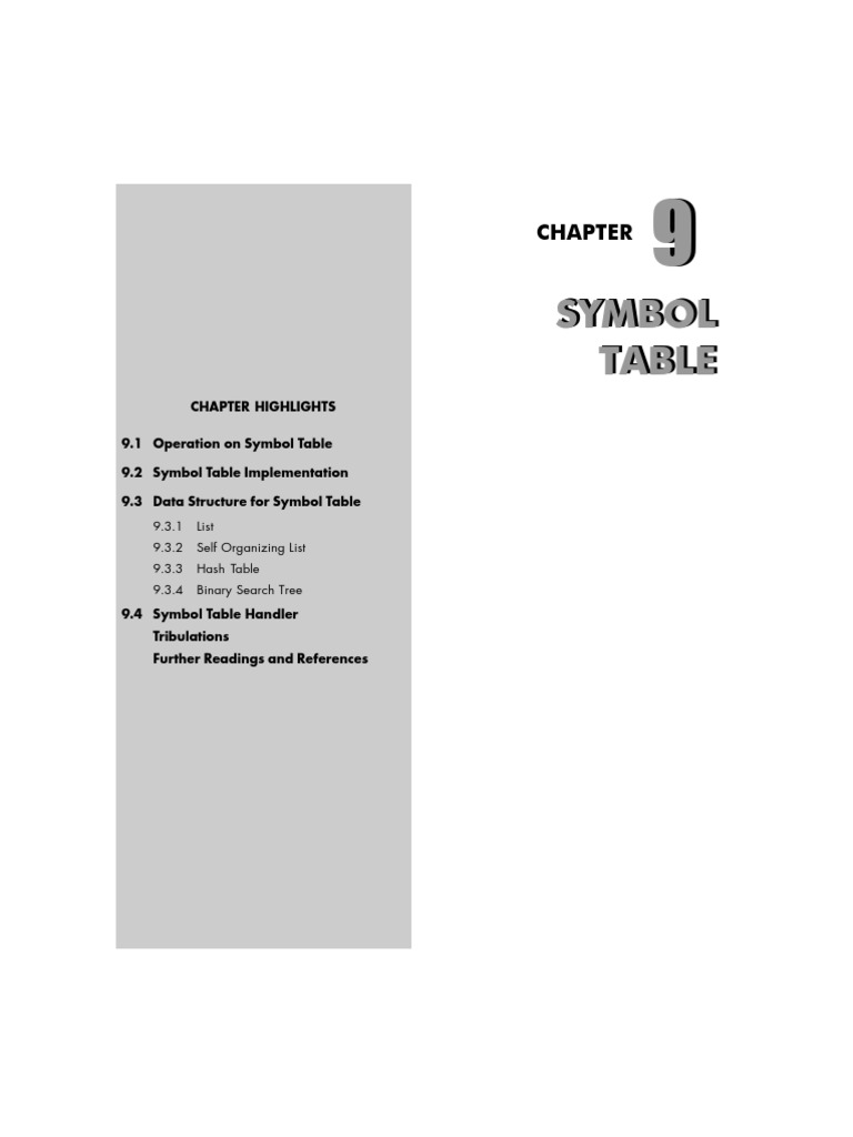 An Efficient Implementation Of Symbol Tables For Compiler Semantic Analysis Pdf Array Data