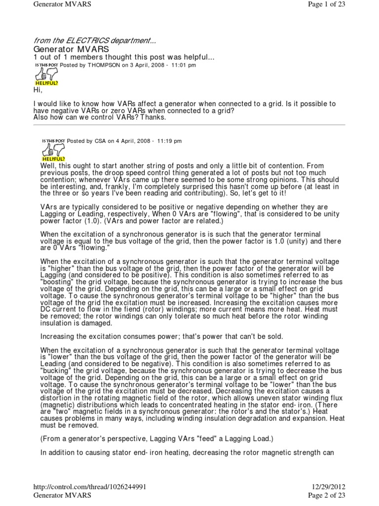 Mvar | PDF | Electrical Grid | Electromagnetism