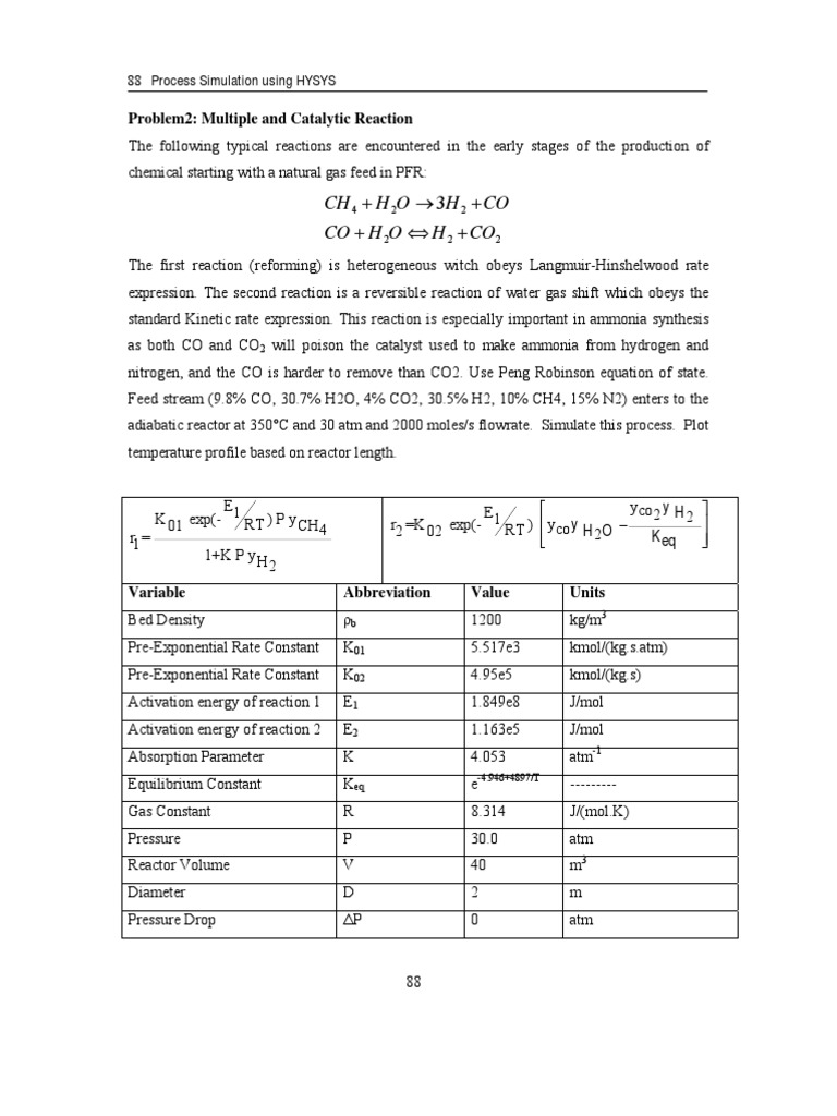 HYSYS Tutorial | PDF | Stoichiometry | Mole (Unit)