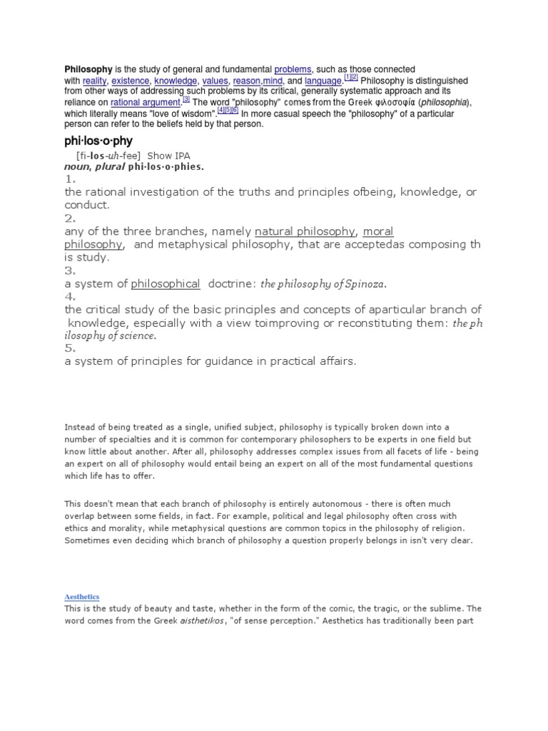 Main Types of Philosophy | PDF | Epistemology | Rationalism