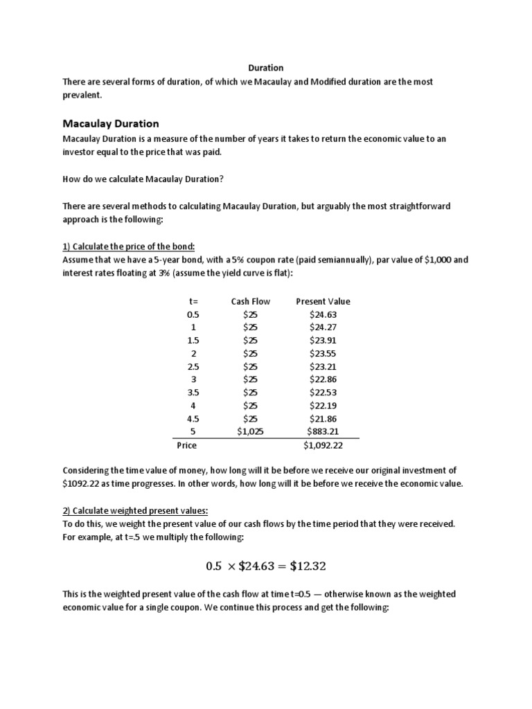 Duration | PDF | Bond Duration | Fixed Income Market