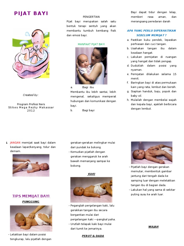 Pijat Bayi Leaflet | PDF