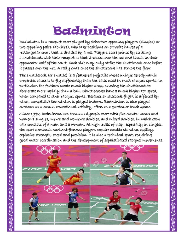 Badminton | PDF | Racquet Sports | Sports