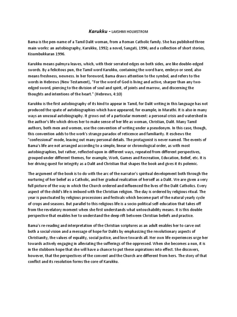 Karukku | PDF | Dalit | Religion And Belief