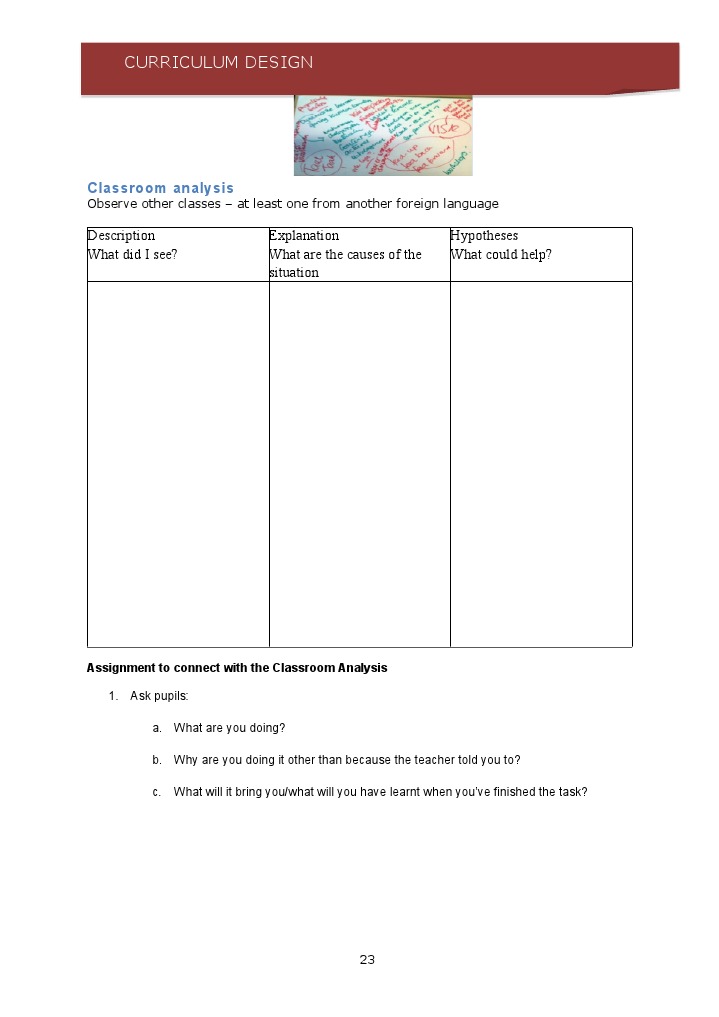 Classroom Analysis | PDF