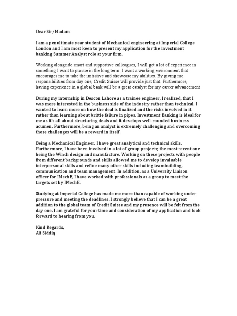 Motivation Letter | PDF