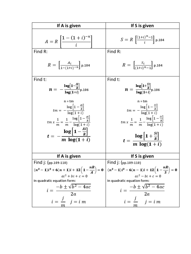 Annuities Formula | PDF