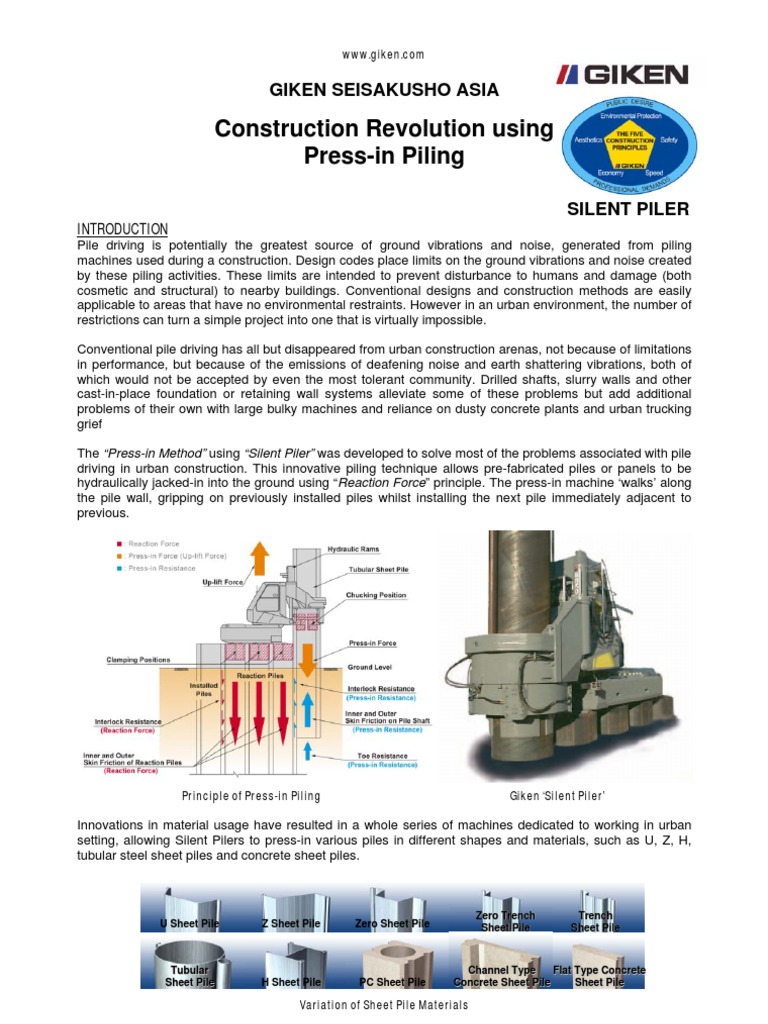 Silent Piler | Deep Foundation | Tunnel