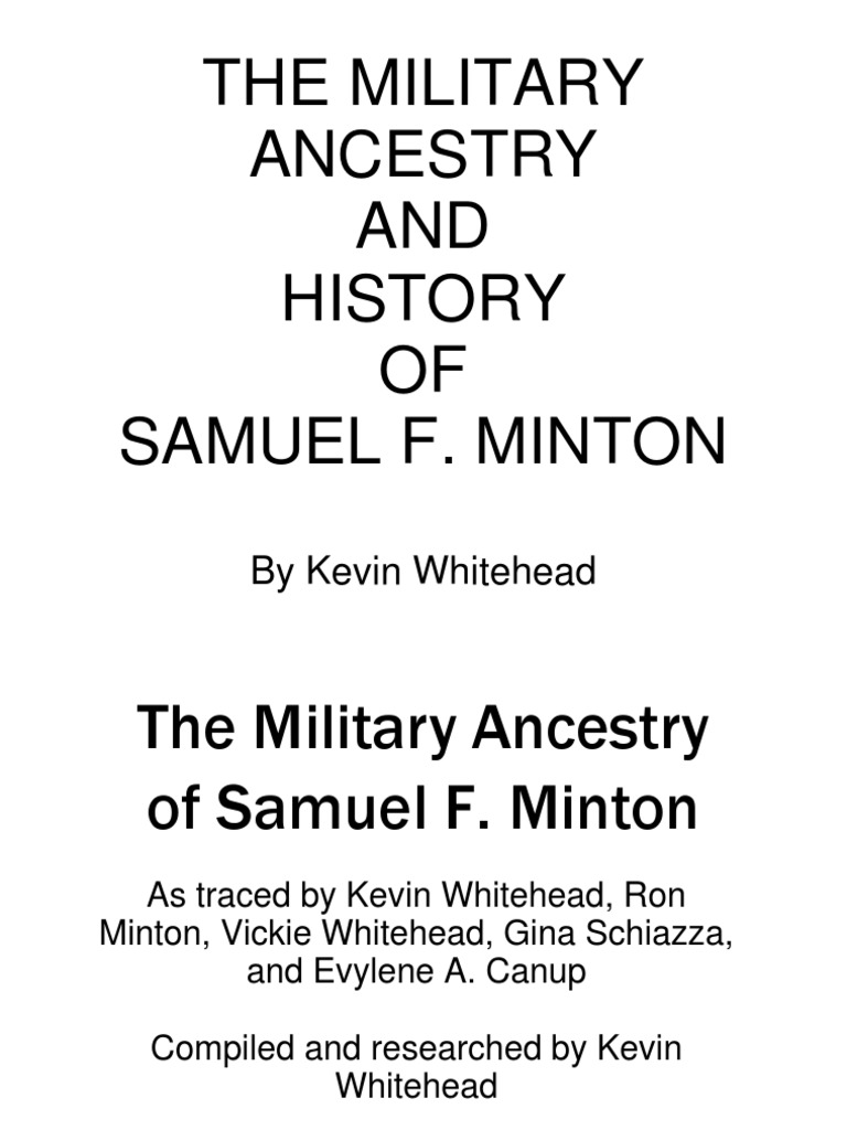 Military History of Samuel Minton | PDF | Eastern Theater Of The ...