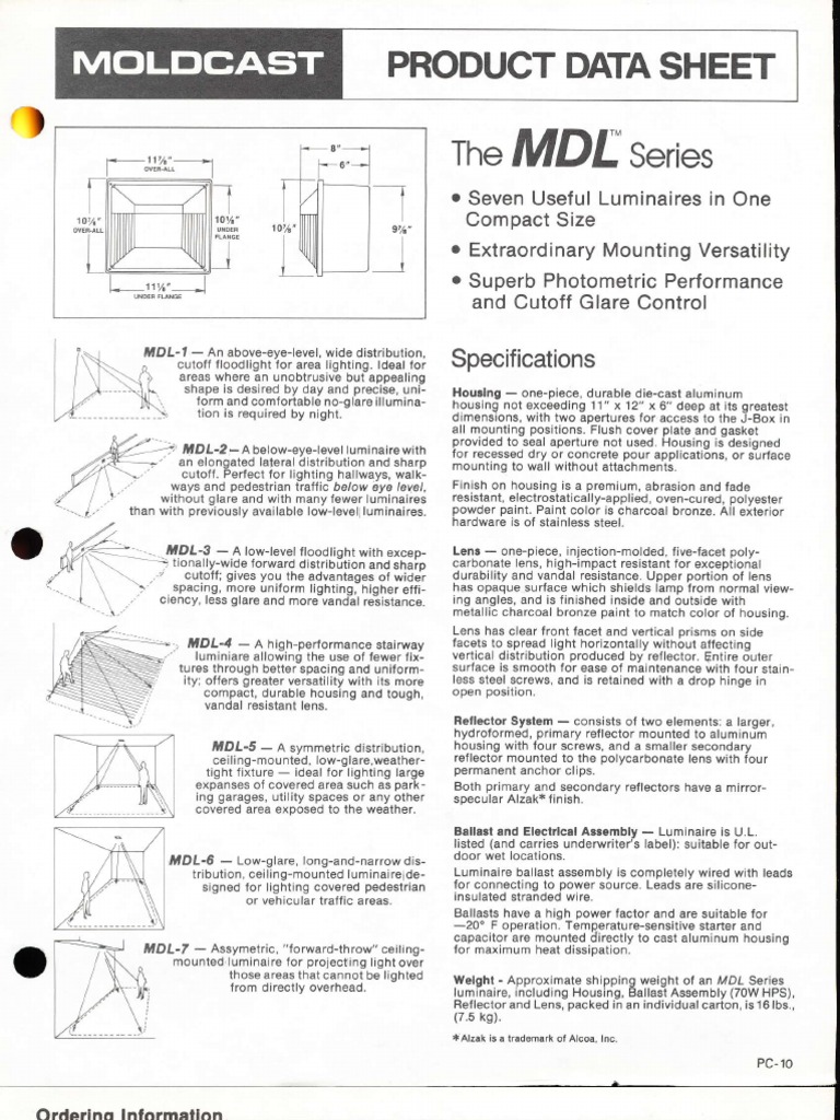 Moldcast Lighting Product Data Sheet MDL Series 4-89 | Download Free ...