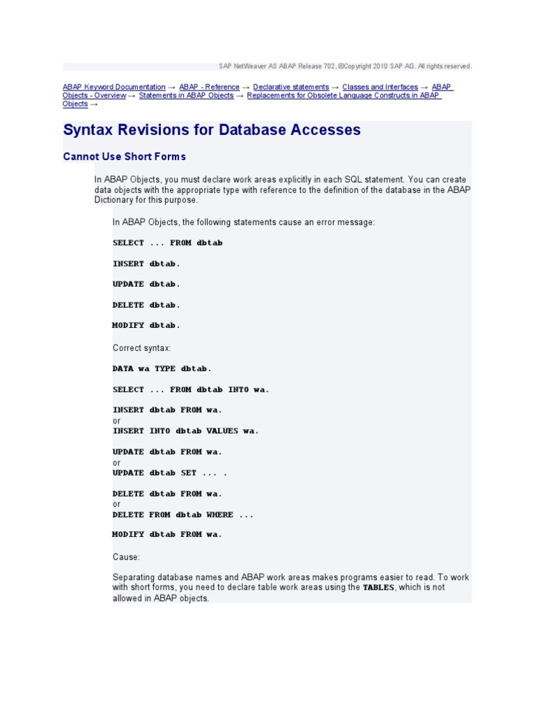 SAP NetWeaver As ABAP Release 702 | PDF | Programming Paradigms ...