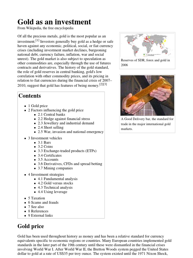 Gold As An Investment PDF | PDF