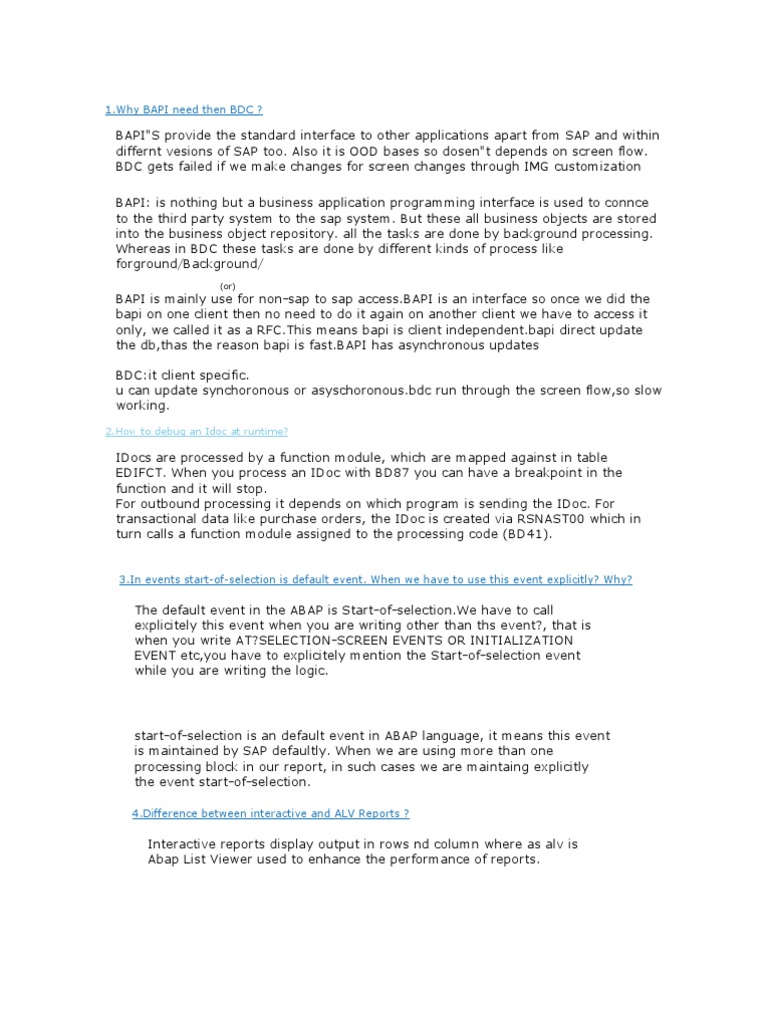 Interview Questions | PDF | Computer Science | Computer Data