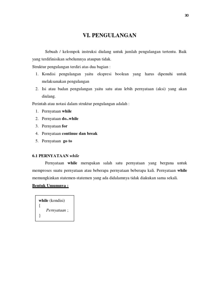 Praktikum C++: 5. Pengulangan (Loopin) | PDF