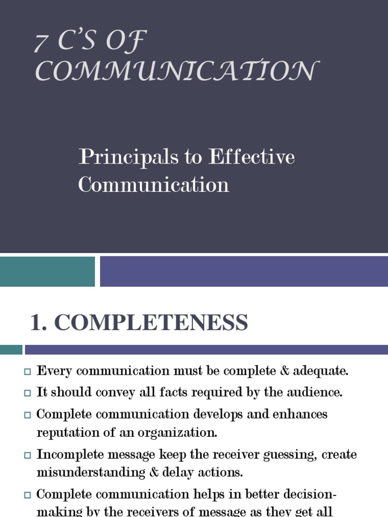 7 C's of Communication | PDF | Empathy | Communication