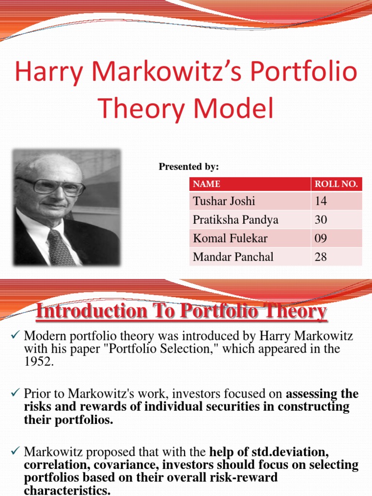 Markowitz Final | PDF | Modern Portfolio Theory | Statistical Analysis