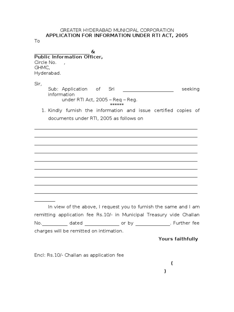 22 RTI Application | PDF | Government Information | Government