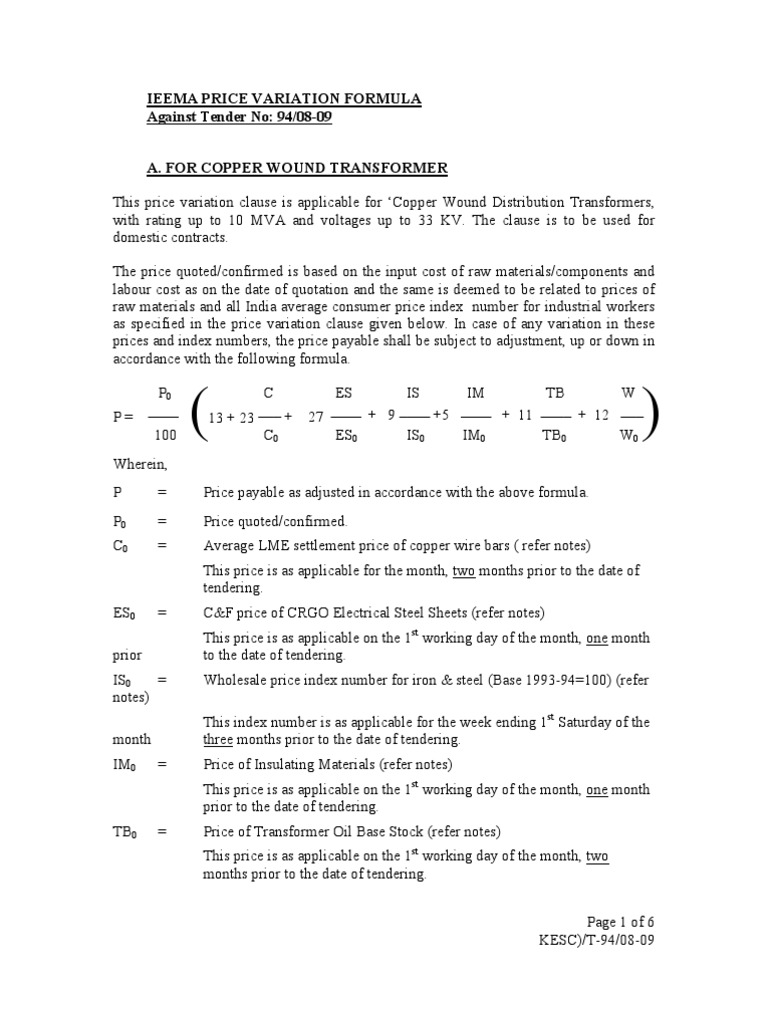 Price Variation | PDF | Transformer | Exchange Rate