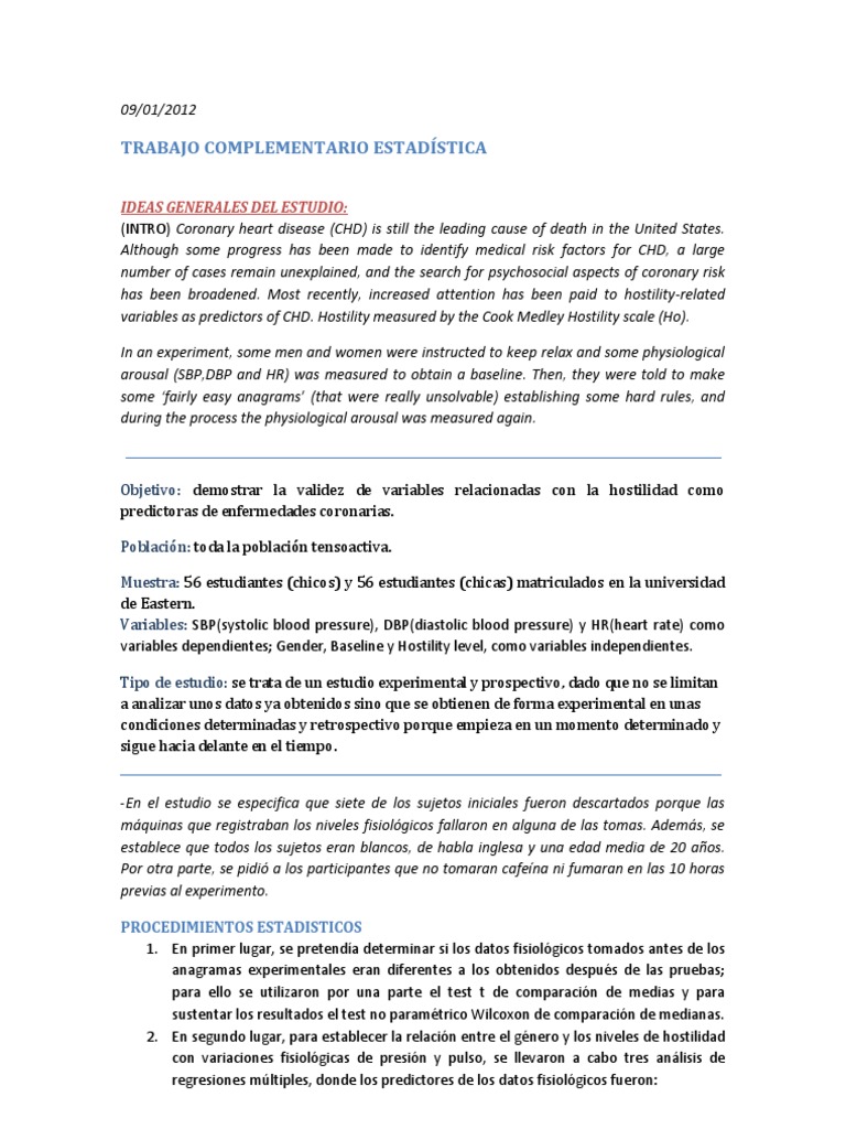 Trabajo Complementario Estadística | PDF | Regresión lineal | Análisis de regresión