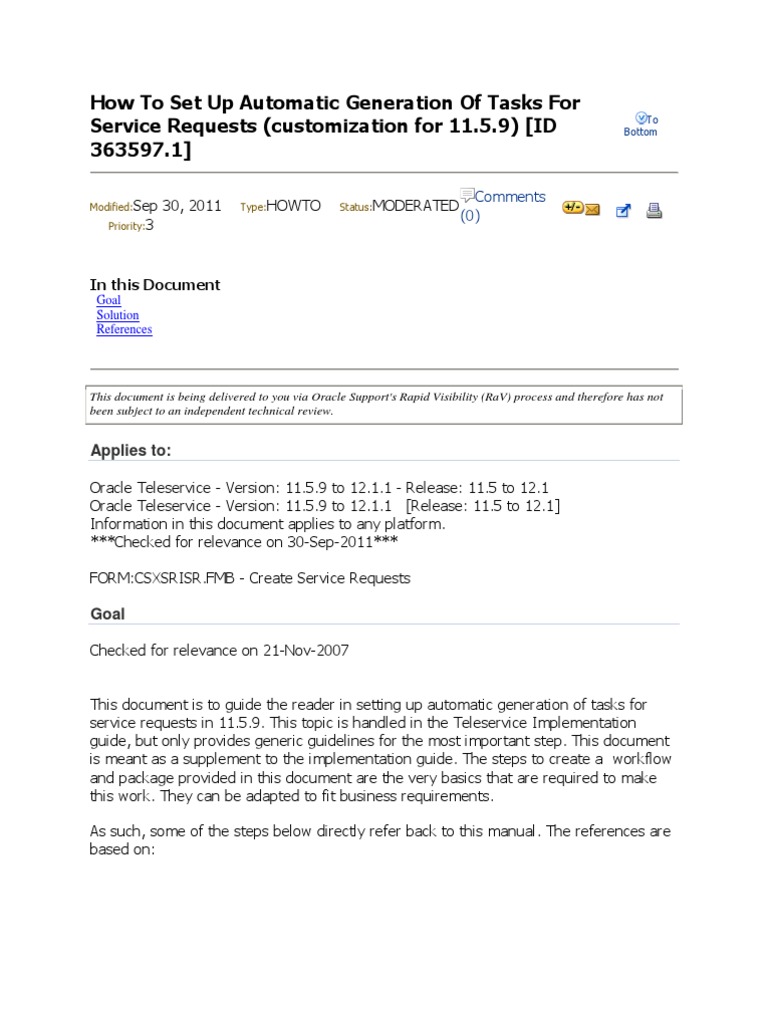 Field Service-How To Set Up Automatic Generation of Tasks For Service ...