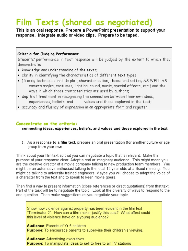Studying Film Texts | PDF | Filmmaking | Audience