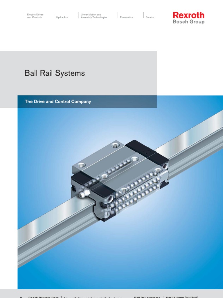 Rexroth Ball Rail Systems Overview | PDF | Bearing (Mechanical) | Friction