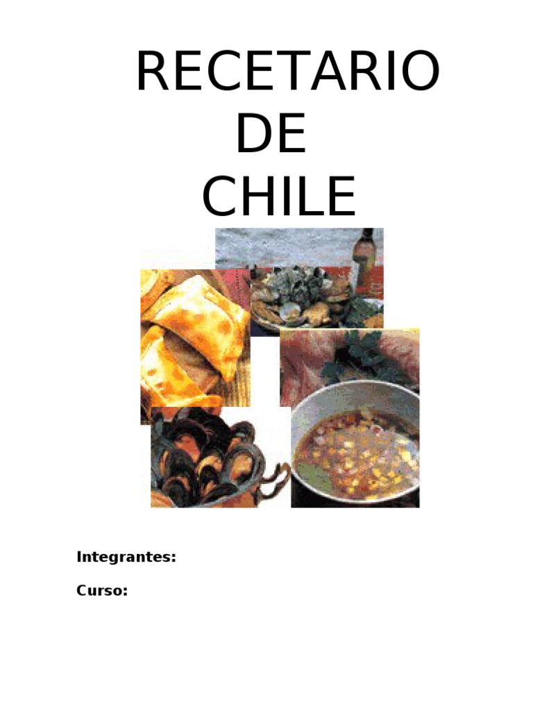 Recetario de Comidas Chilenas | PDF | Caldo | Mariscos