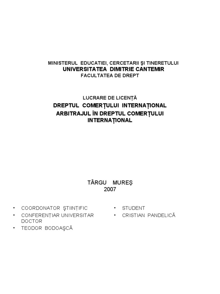 Dreptul Comertului International | PDF