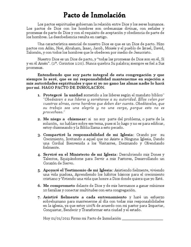 Pacto de Inmolacion | PDF