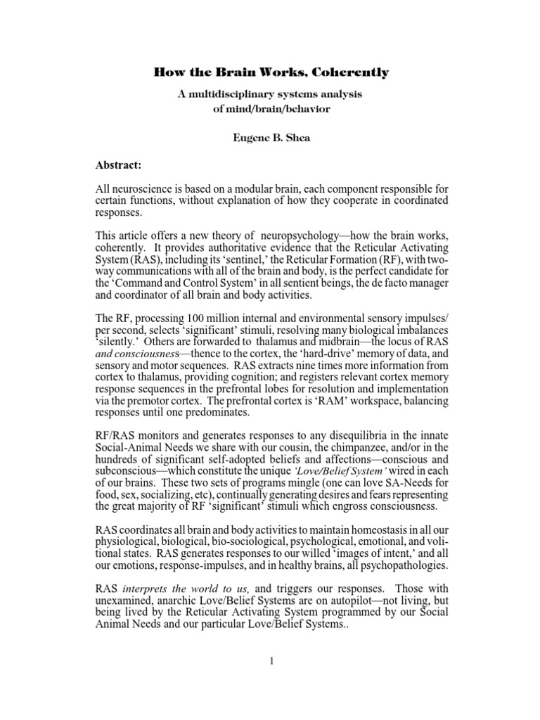 How The Brain Works | PDF | Brain | Consciousness