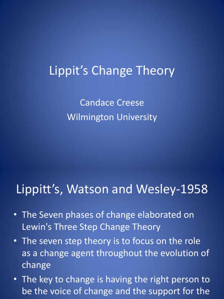 Lippits Change Theory | Nursing | Leadership