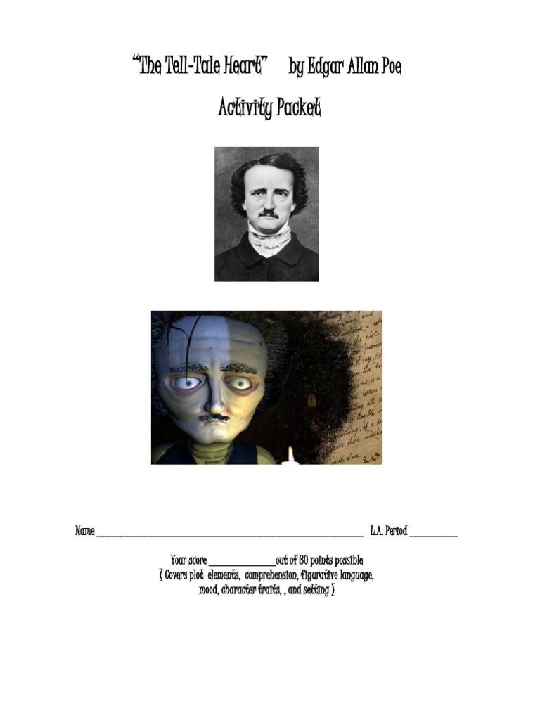 The Tell Tale Heart Activity Packet | PDF | Language Arts & Discipline ...