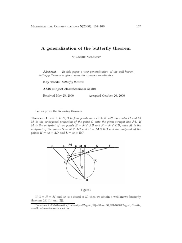 Butterfly Theorem | PDF | Line (Geometry) | Abstract Algebra