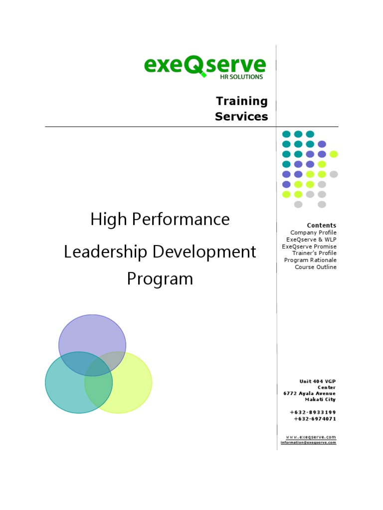High Performance Leadership Program | Download Free PDF | Leadership ...