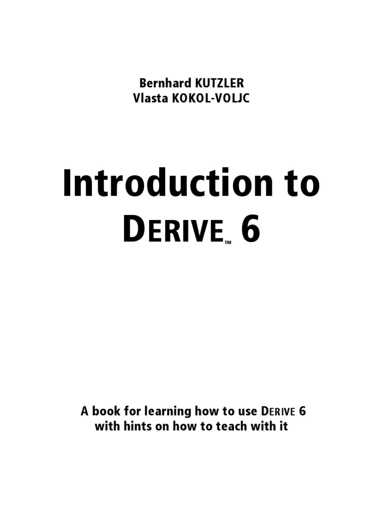 Derive 6 User Guide | PDF