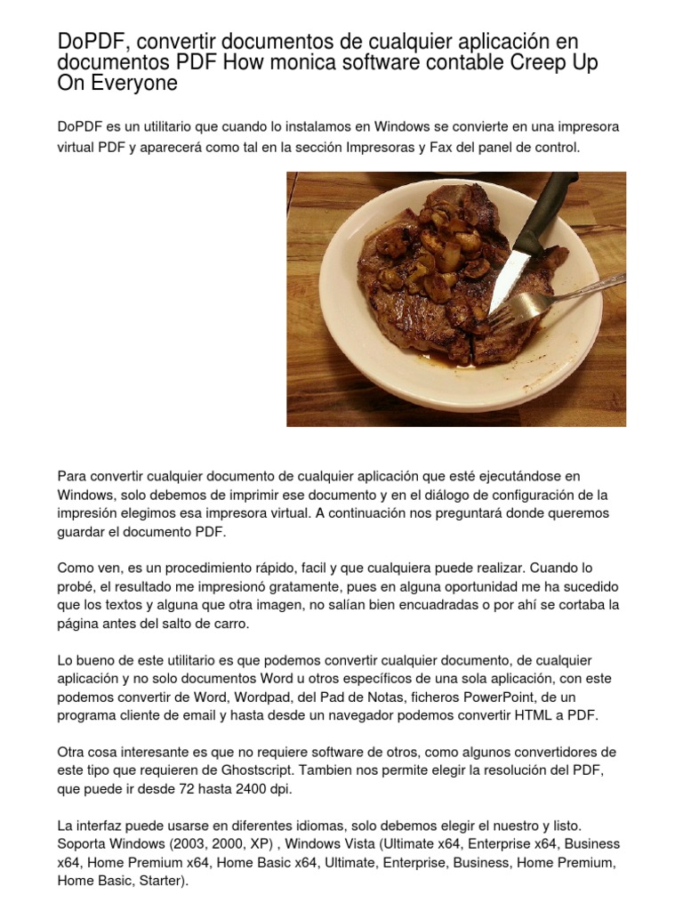 DoPDF: Convierte Documentos a PDF Fácilmente | PDF | Formato de Documento Portable | Correo ...